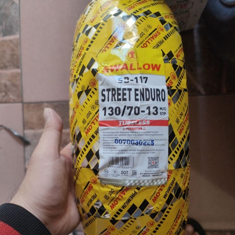 Jual Ban luar swallow tubeless dual purpose 130/70-13 sb117 street ...