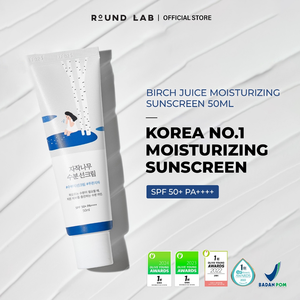 Jual [MUST HAVE] Round Lab Birch Juice Moisturizing Sunscreen SPF 50 ...