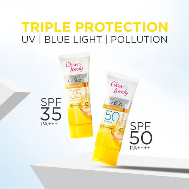 Jual Sunscreen Fair And Lovely Glow & Lovely Sunscreen Ultimate UV Duo ...