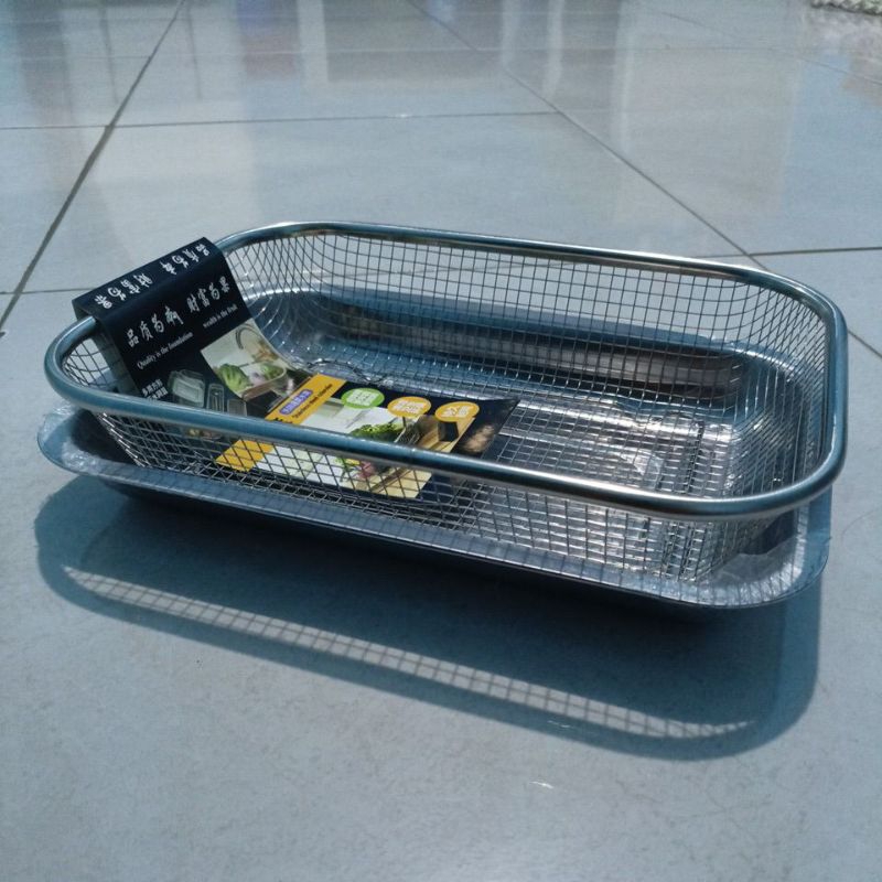 Jual peniris minyak saringan minyak stainless steel/peniris makanan ...