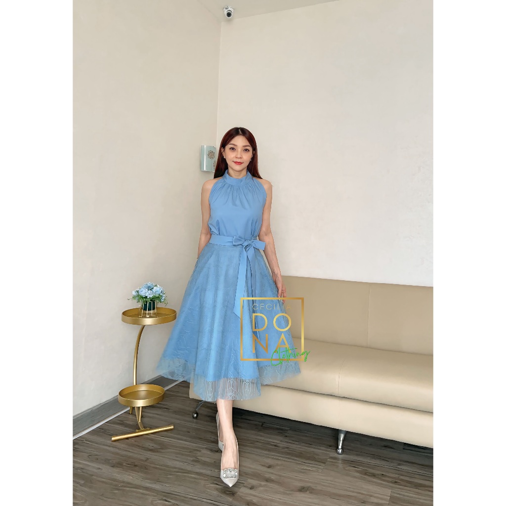 Jual [ CeciliaDonaClothing ] CELESTE SET Party Pesta Set Brokat Halter ...