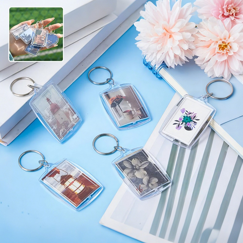 Jual Gantungan Kunci Ganci Akrilik Insert Paper Photo DIY / Keychain ...