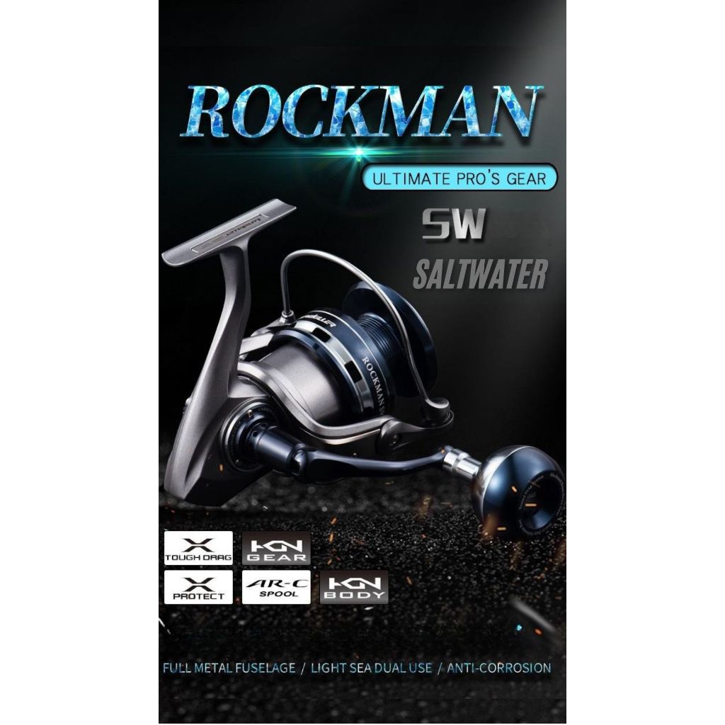 Jual Reel LureKiller Rockman Saltwater, Reel Full Metal, Reel High Gear ...