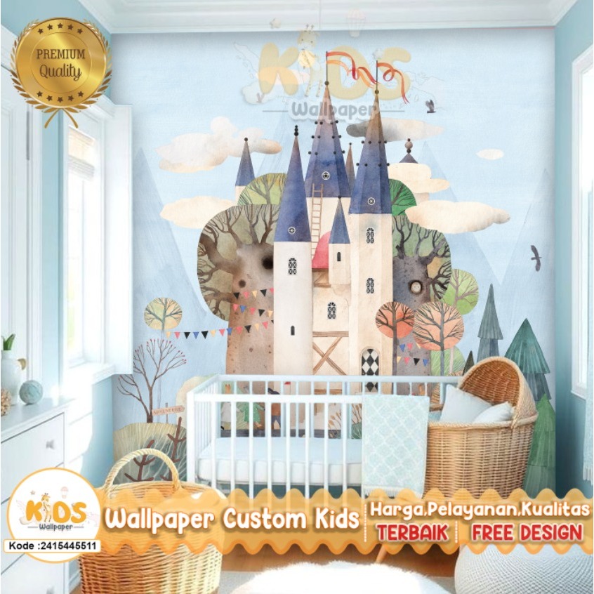 Jual Wallpaper Dinding Custom 3D Tema Castle | Animasi Hewan ...