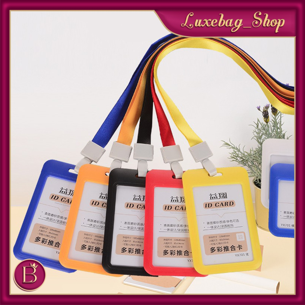 Jual LB - Name Tag Id Card Transparant Gantungan Kartu Nama Plastik ...