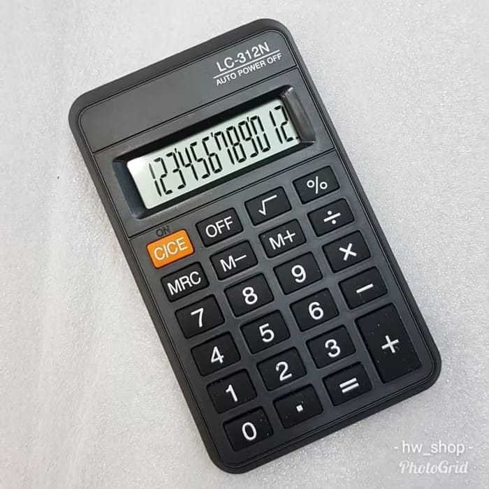 Jual Kalkulator 12 Digit 312 LC 312 Mini 12 Digit Warna Hitam | Shopee ...