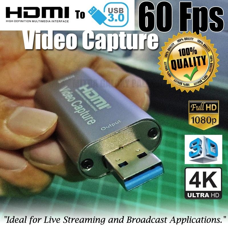 Jual Video Capture Grabber HDMI to USB 4K, Ideal Untuk Live Streaming ...