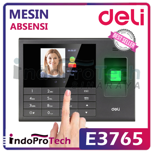 Jual Deli E3765 Mesin Absensi Wajah Kapasitas Rekam 200 Wajah Deli E ...