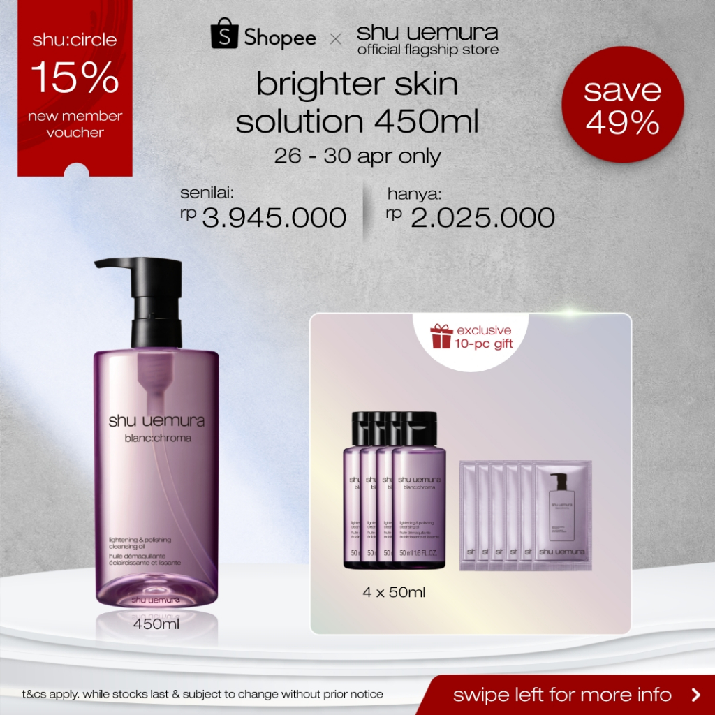 Jual Shu Uemura Blanc:Chroma Lightening & Polishing Cleansing Oil | Shopee Indonesia
