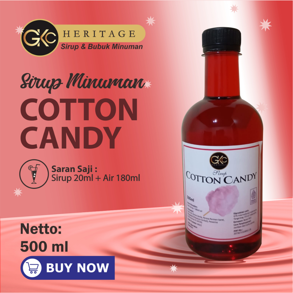 Jual GKC Heritage Sirup Rasa Cotton Candy | Shopee Indonesia