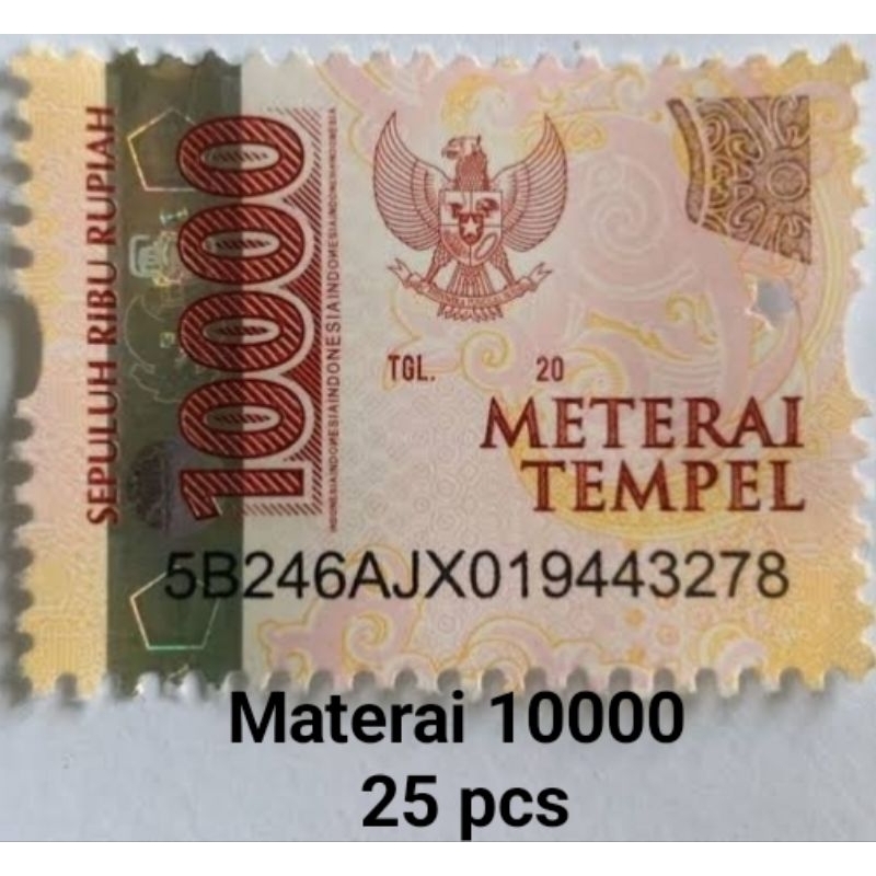Jual Materai 10000 Paketan 25 pcs | Shopee Indonesia