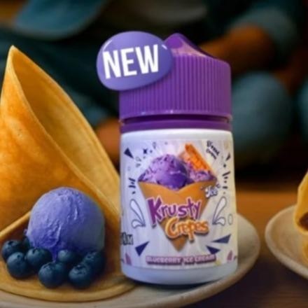 Jual KRUSTY CREPES V7 BLUEBERRY ICE CREAM 60ML 3MG 6MG 9MG BY JAVA ...