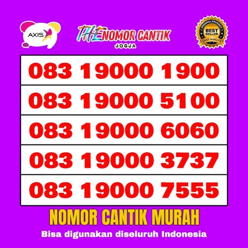 Jual NOMOR CANTIK AXIS 4G/5G/LTE XL- Axis Seri 1000/9000/555/777 | Shopee Indonesia