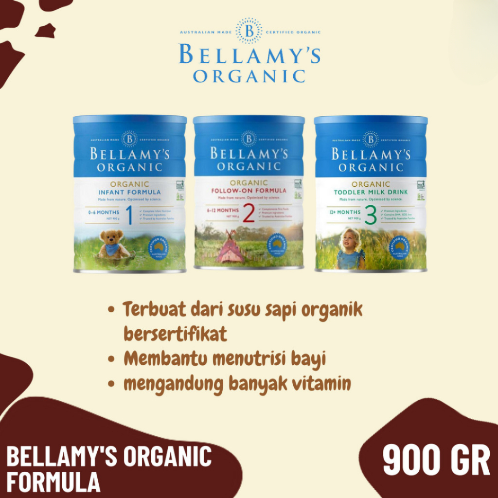 Jual Bellamys Organic Formula 900 GR - Susu Formula 0-6 Months | Shopee ...