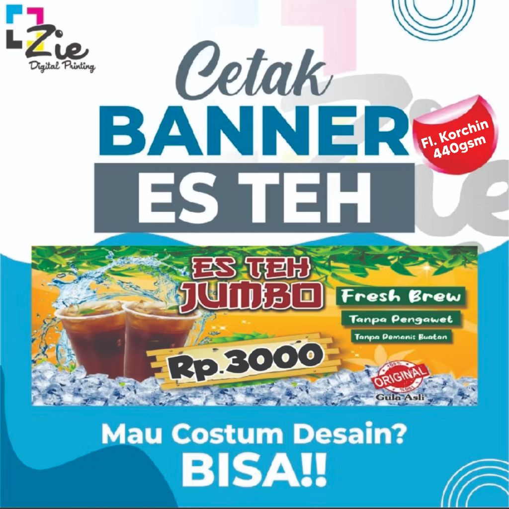 Jual Cetak Banner Es Teh Frontlite Bahan Korchin 440gr Spanduk Backdrop ...