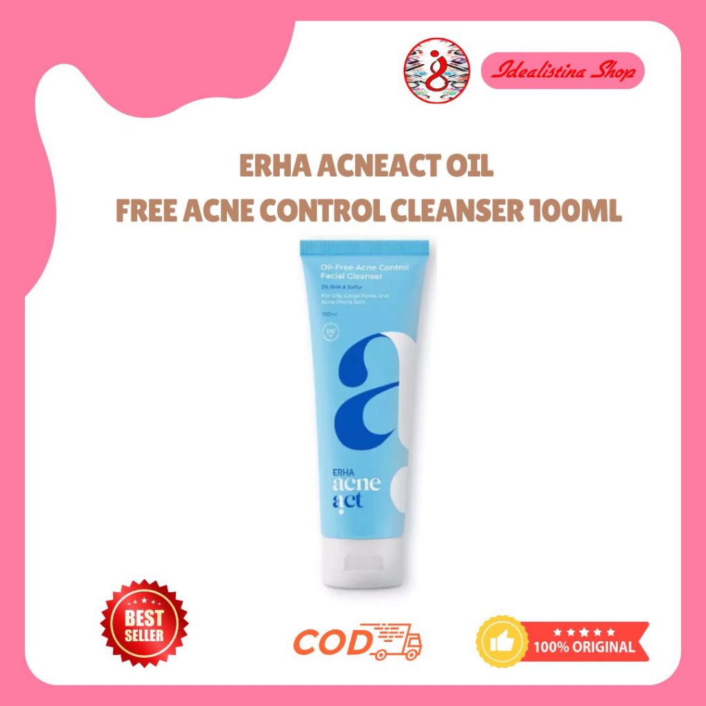 Jual Erha Acneact Oil Free Acne Control Cleanser 100Ml | Shopee Indonesia