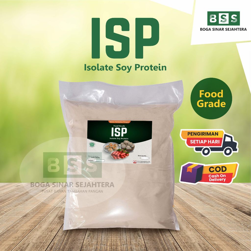 Jual ISP Food Grade 1Kg - Isolated Soy Protein / Pengenyal, Penstabil & Pengikat lemak bakso ...