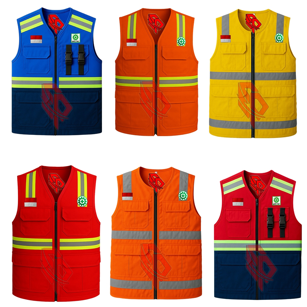 Jual Rompi Safety K3.Romp Lapangan.| Rompii Safety Rompi Kerja.Proyek ...