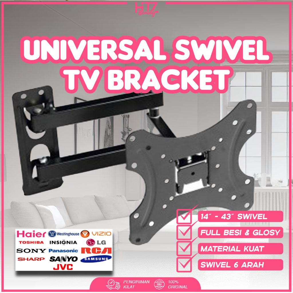 Jual BRACKET SWIVEL TV LED 14 17 19 20 22 24 27 32 40 43 Inch Universal ...