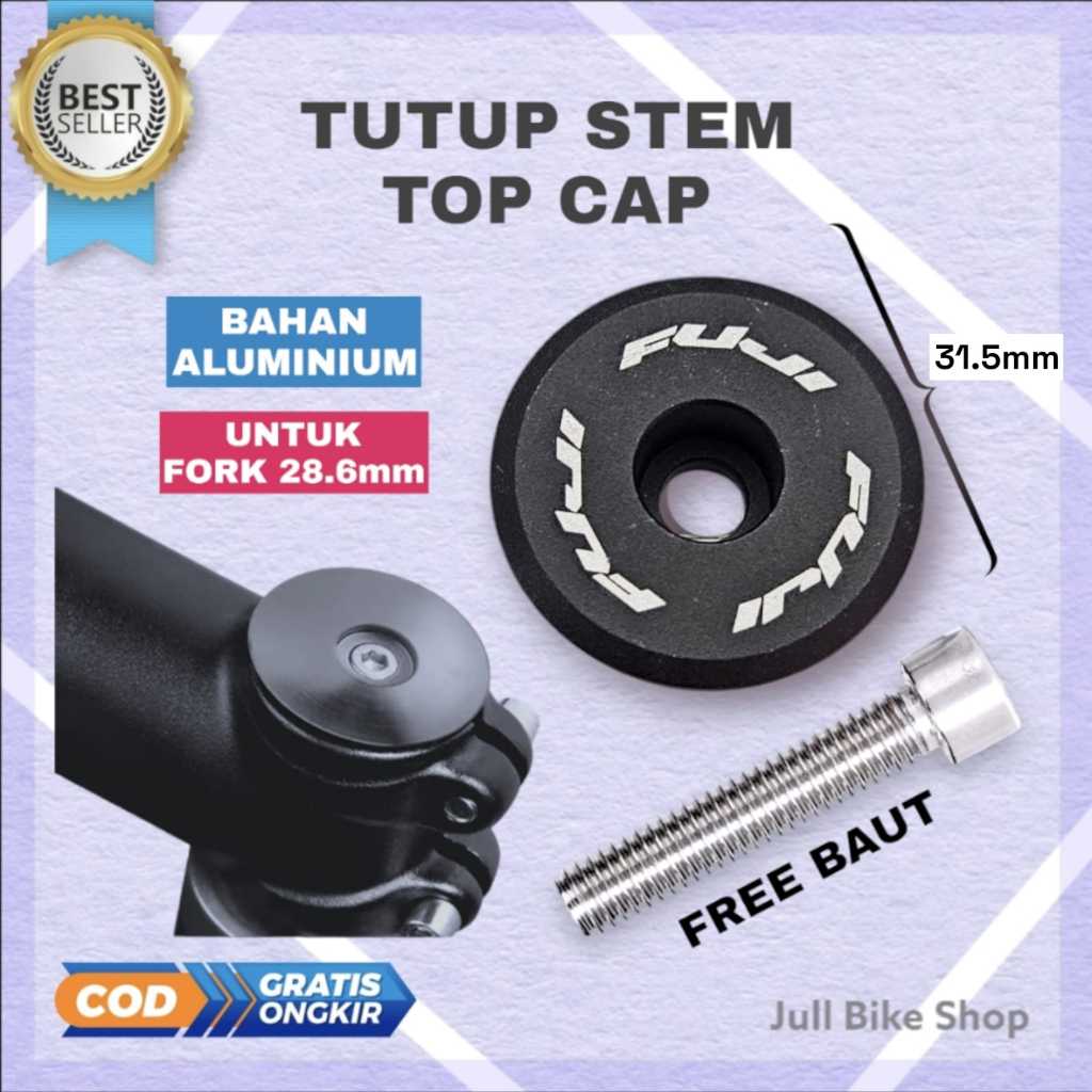 Jual TOP CAP stem sepeda mtb tutup baut stem 28.6 fork cover headset ...