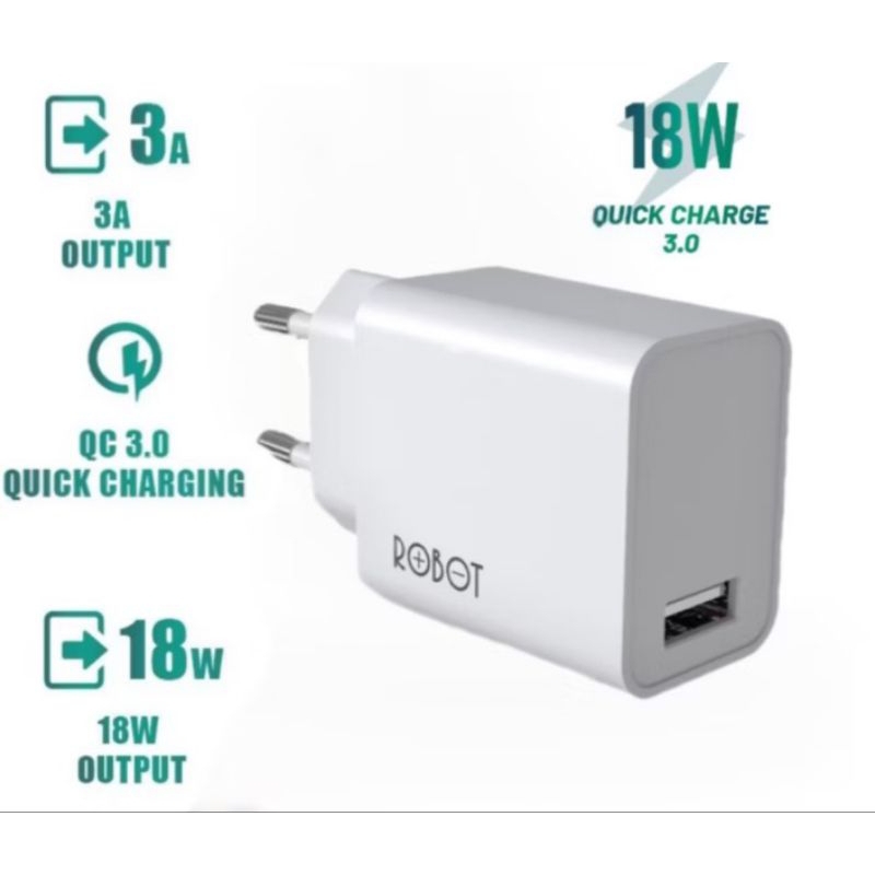 Jual Charger Robot 18watt 3A Fast Charging | Shopee Indonesia
