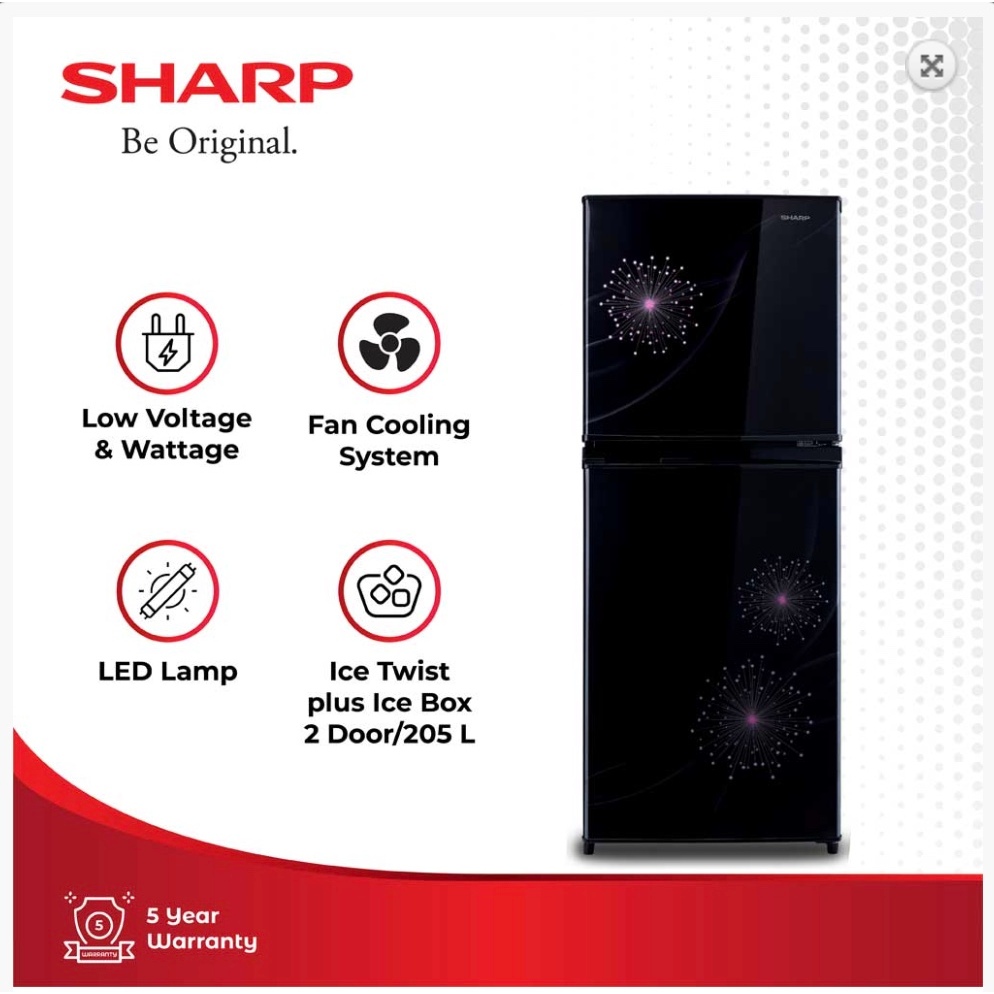 Jual SHARP KULKAS 2 PINTU KECIL SMALL 2 DOOR REFRIGERATOR SJ237MG ...