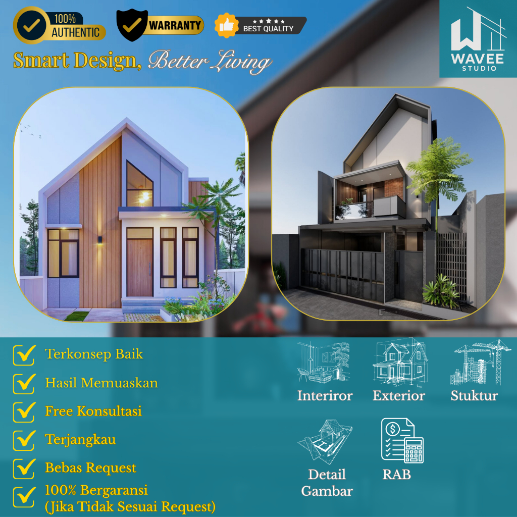 Jual Jasa Arsitek | Jasa Desain Rumah | Denah, Fasad 3D, Gambar Kerja ...