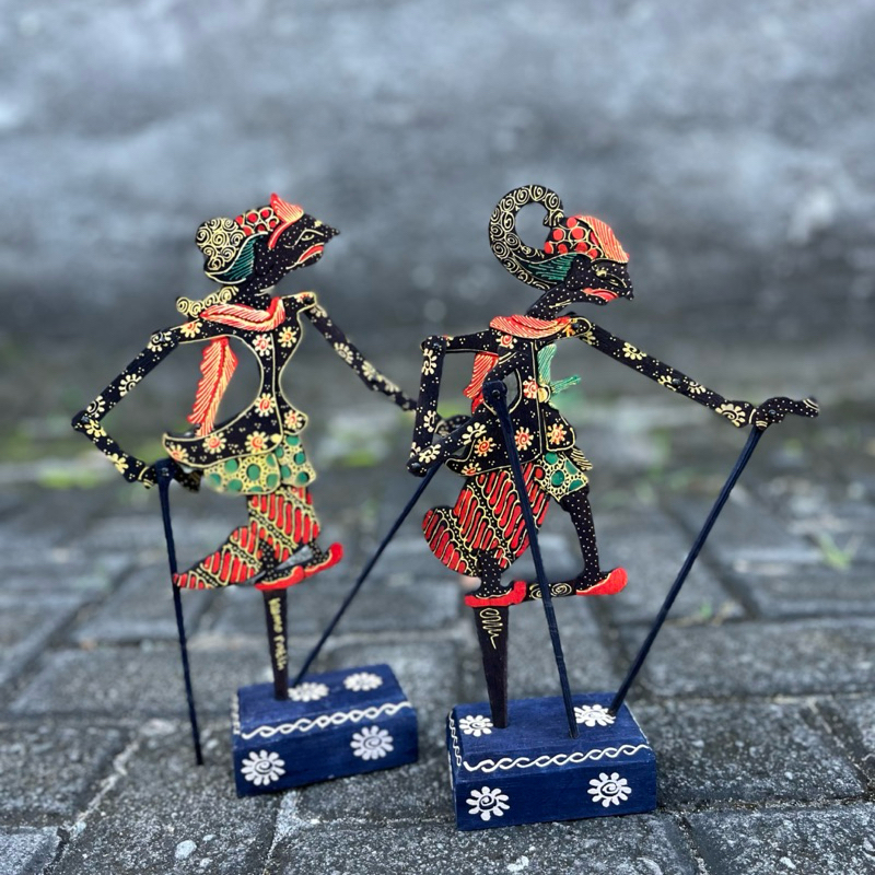 Jual Sepasang Miniatur Wayang Kayu Batik / Pajangan Souvenir aoleh Oleh ...