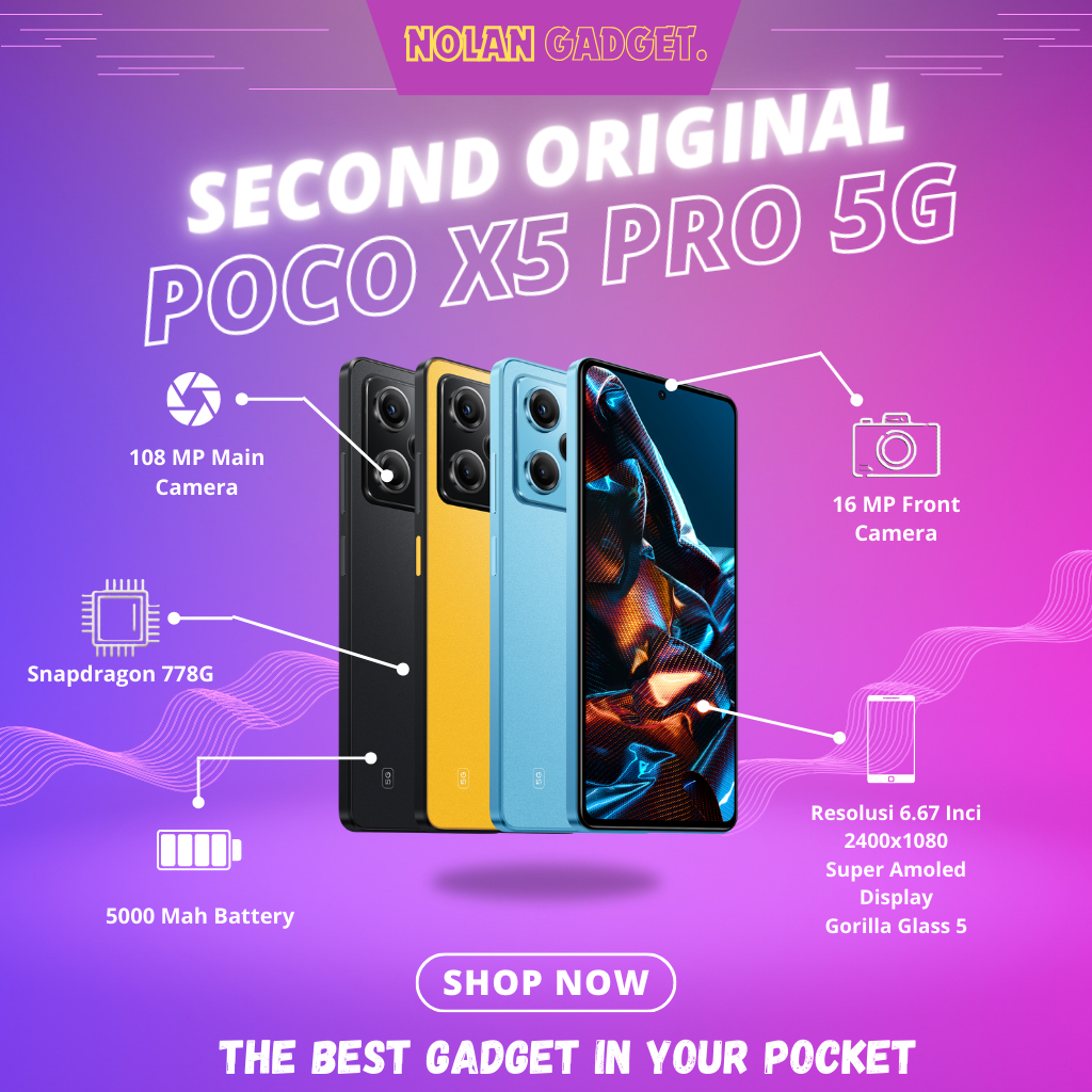 Jual POCO X5 PRO 5G RAM 6/128 - 8/256 GB ORIGINAL FULLSET (SECOND ...