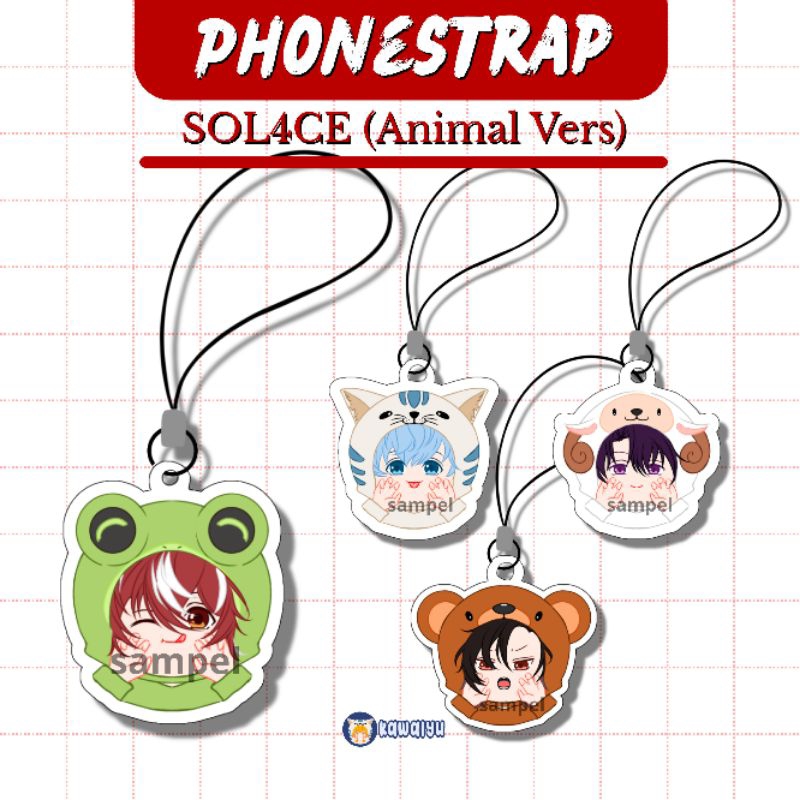 Jual Phonestrap akrilik Anime Vtuber Sol4ce Animal Vers Harris Arion ...