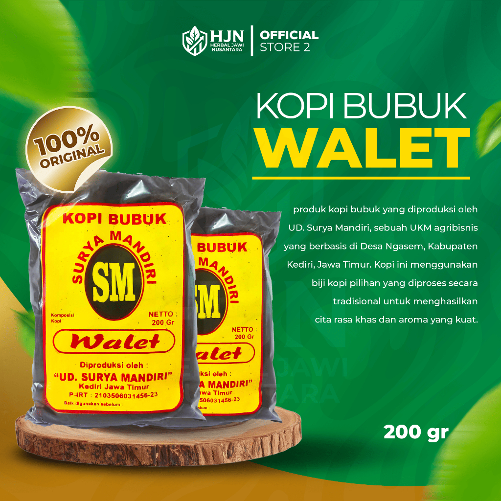 Jual Kopi Bubuk Walet 200gr | Kopi Bubuk Laris | Kopi Bubuk murah ...