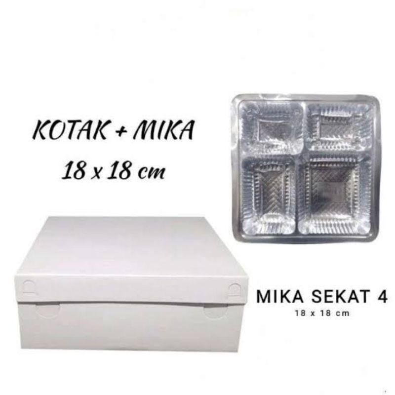 Jual paket Dus Lunch Box Putih Polos 18 x 18 cm Kotak Nasi Take Away ...