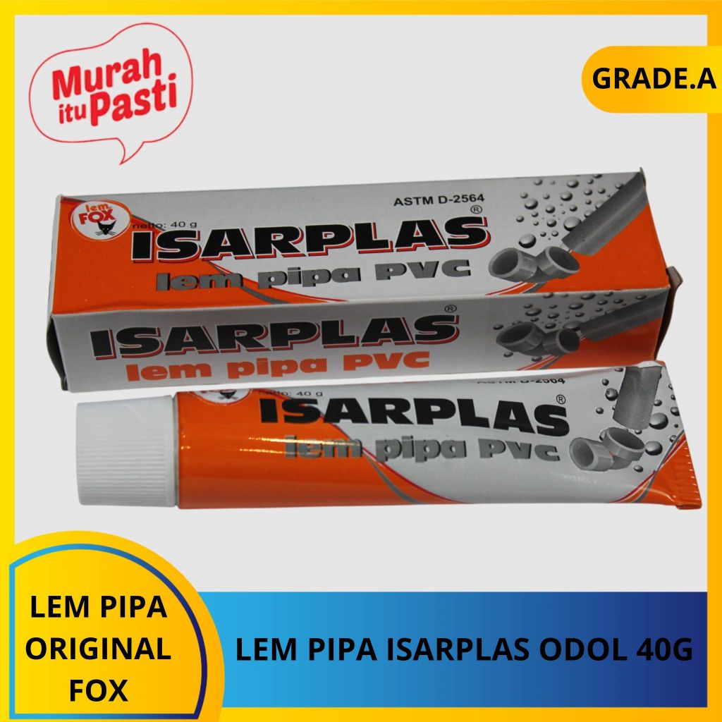 Jual LEM PIPA ISARPLAS ODOL 40G - paralon pvc - 40 gram - tube - 100%original. [A][#LEM ...