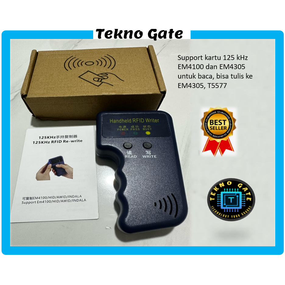 Jual Alat Duplikat Kartu Akses RFID 125 kHz Proximity Clone EM4305 ...