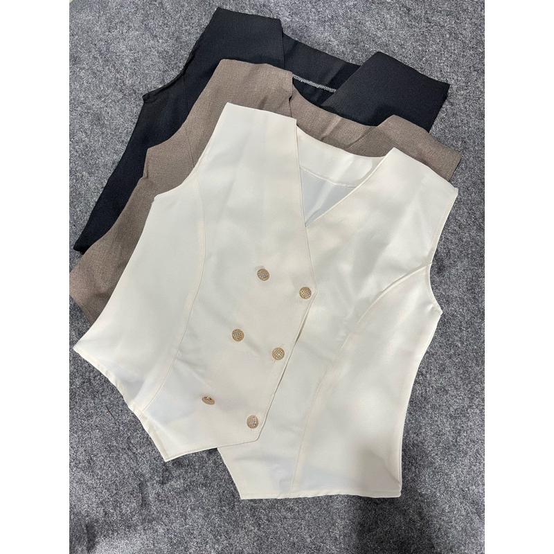 Jual VEST KEKINIAN BASIC VEST ROMPI WANITA ATASAN WANITA VEST KOREAN ...