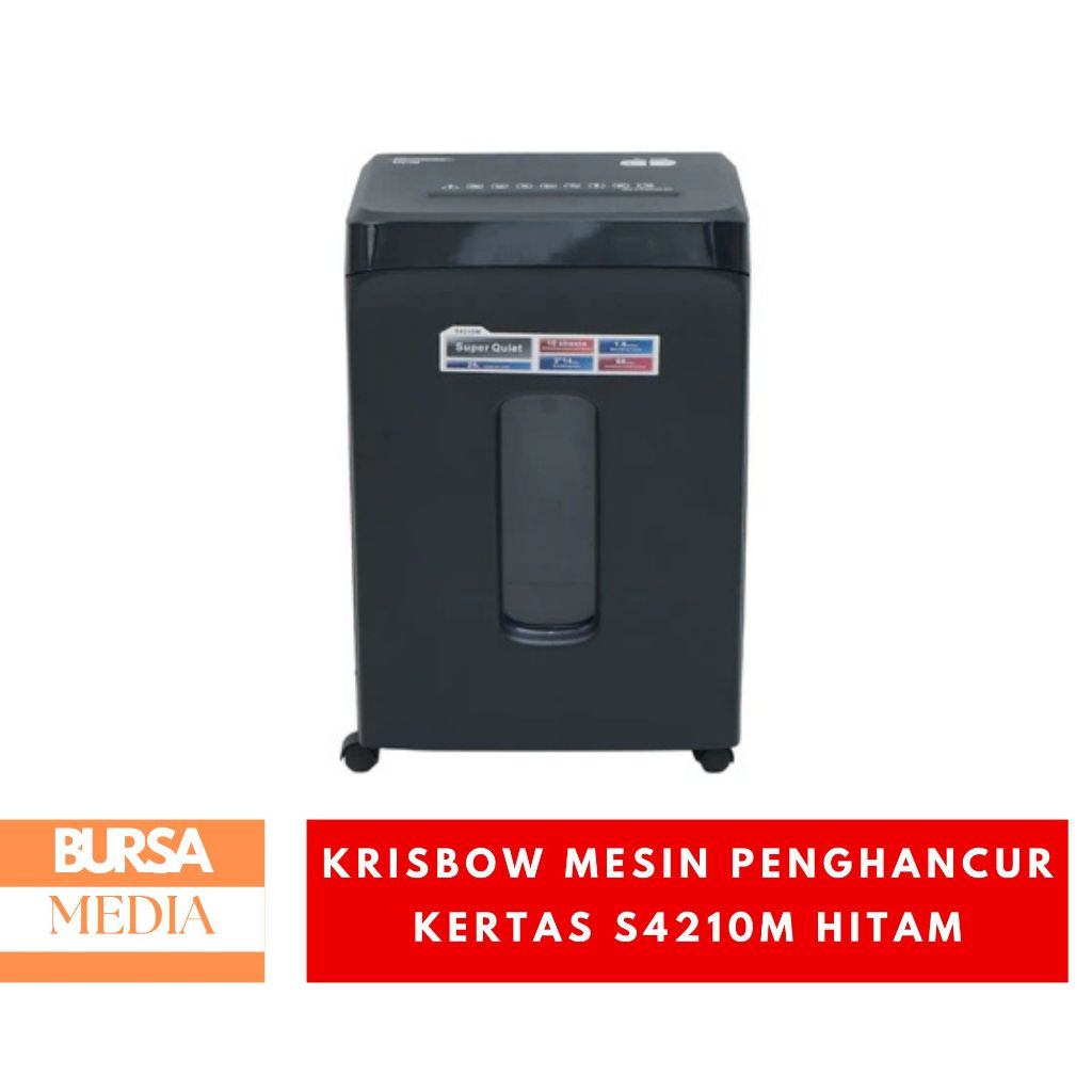 Jual Krisbow Mesin Penghancur Kertas Dokumen S4210M Hitam Paper Shredder Black | Shopee Indonesia