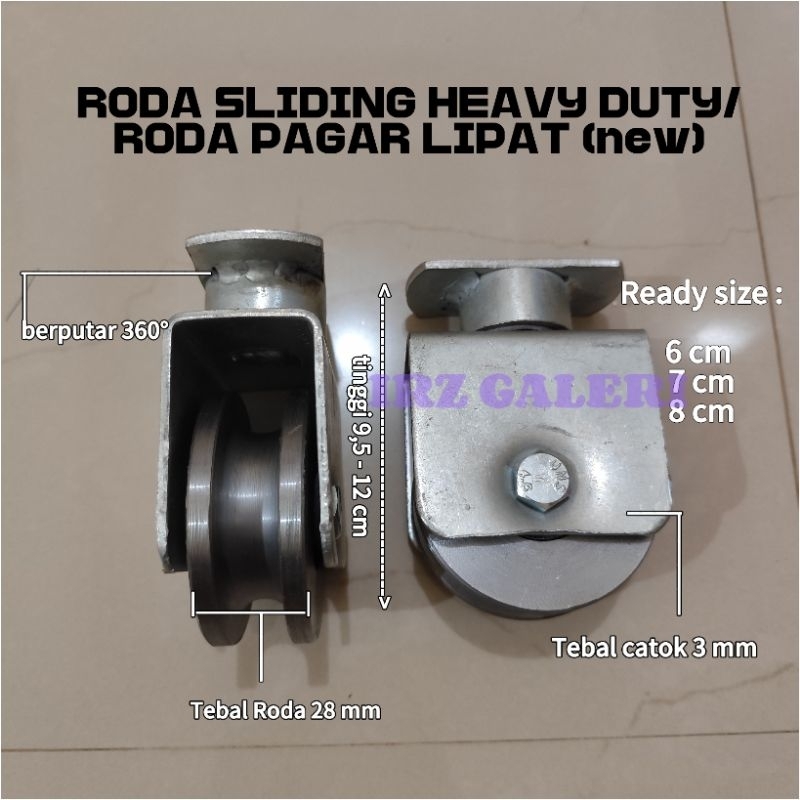 Jual Roda Pagar Lipat Heavy Duty/Roda Pintu Pagar Sliding Baru Ukuran ...