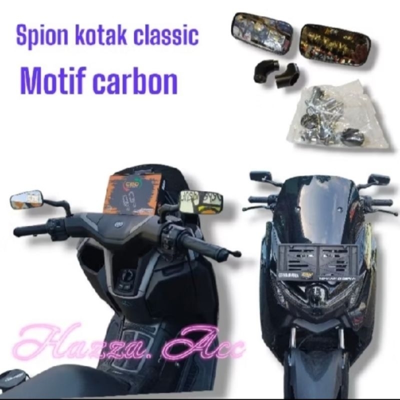 Jual Spion persegi circuit motif carbon full universal sepion kotak H2C ...