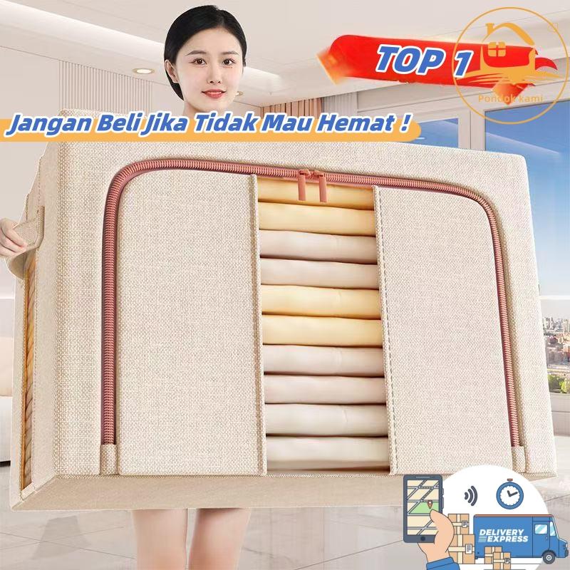 Jual ★Kebutuhan keluarga★Linen katun berkualitas tinggi Storage Box ...
