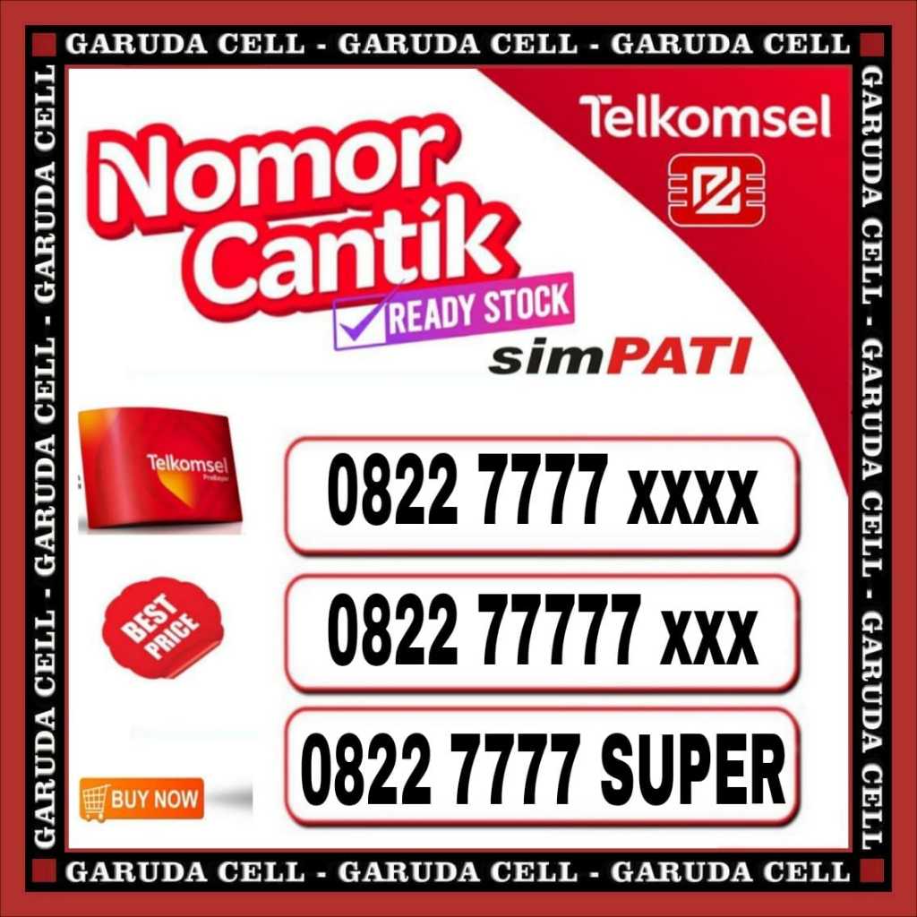 Jual NOMOR CANTIK KARTU PERDANA SIMPATI TELKOMSEL 77777 / Nomor Cantik Telkomsel 5g | Shopee ...