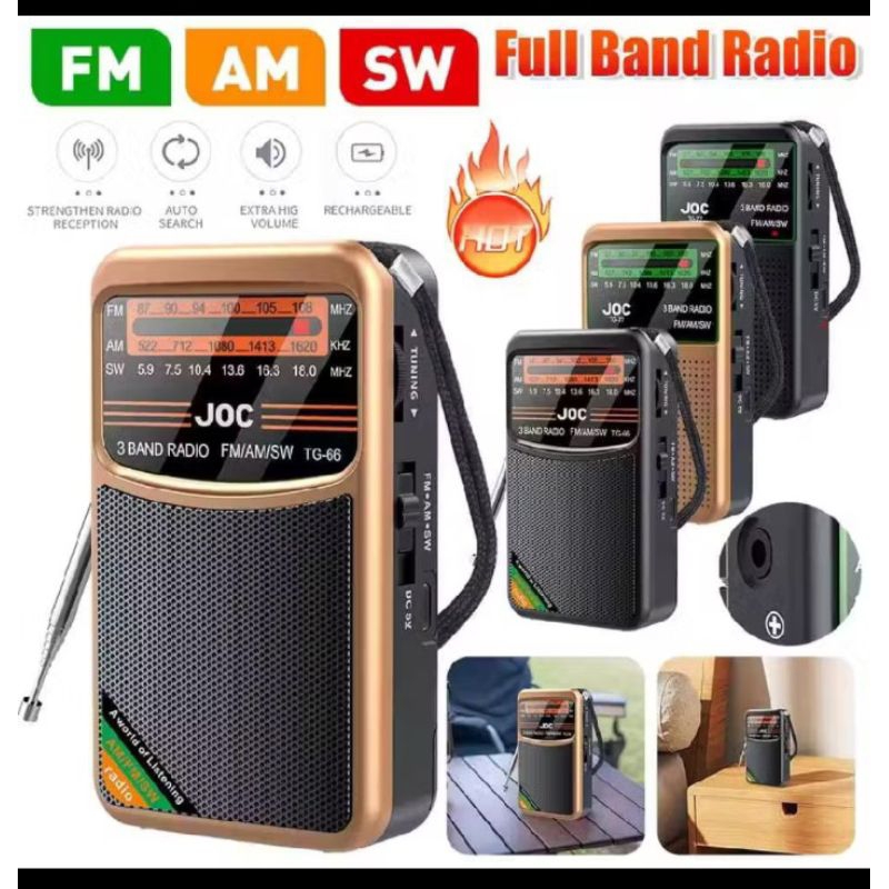 Jual RADIO SAKU TG-66 PORTABLE JOC FM/AM/SW usb type-c 3 BAND - RADIO ...