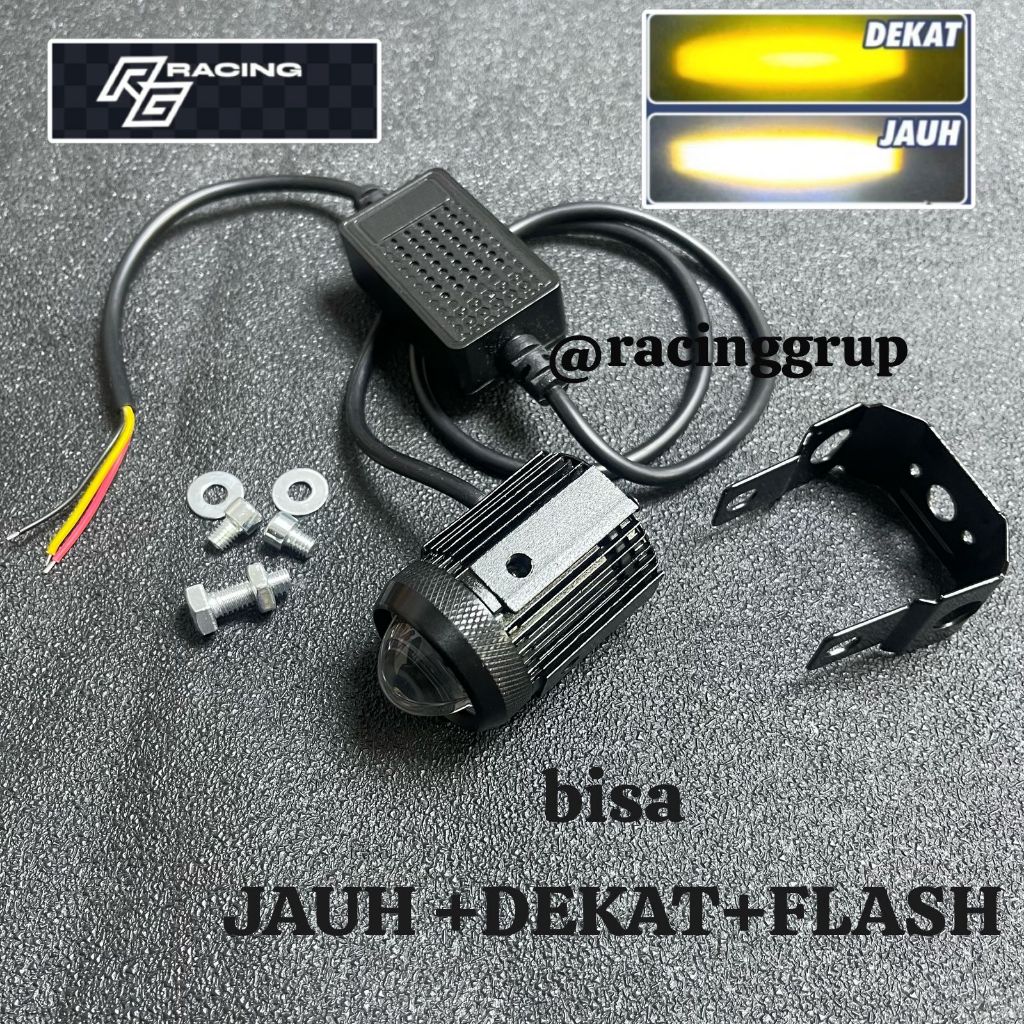 Jual Lampu tembak D2 Laser LED D-dua mini plus kipas pendingin 2warna ...