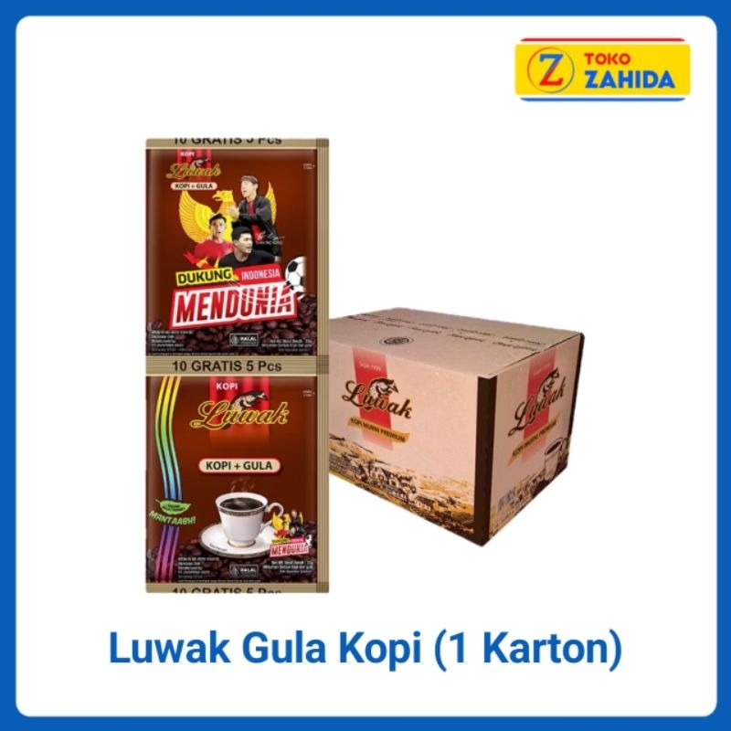 Jual Kopi Luwak Gula Kopi 1 Karton isi 10 Renteng = 1 Renteng 15 Sachet ...