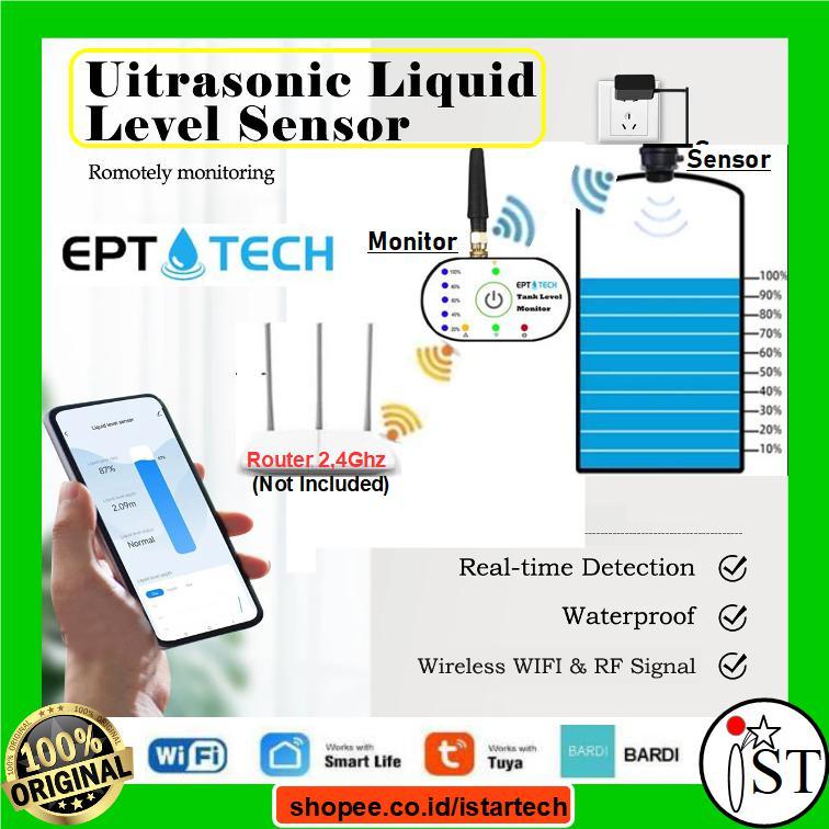 Jual Alat Ukur Ketinggian Tandon Tangki Air Smart Water Level Wifi Tuya ...