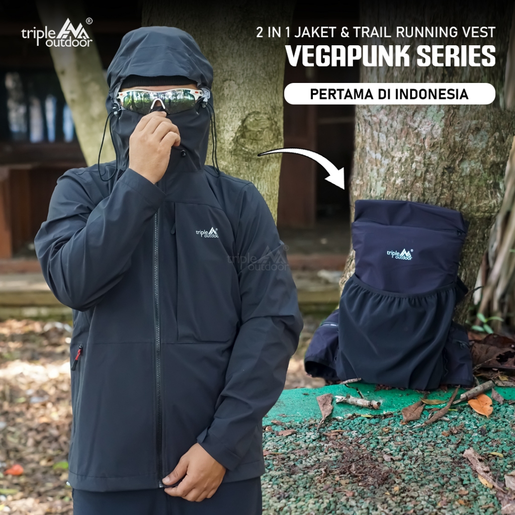 Jual VEGAPUNK SERIES - 2 IN 1 JAKET DAN VEST RUNNING JAKET GORPCORE ...