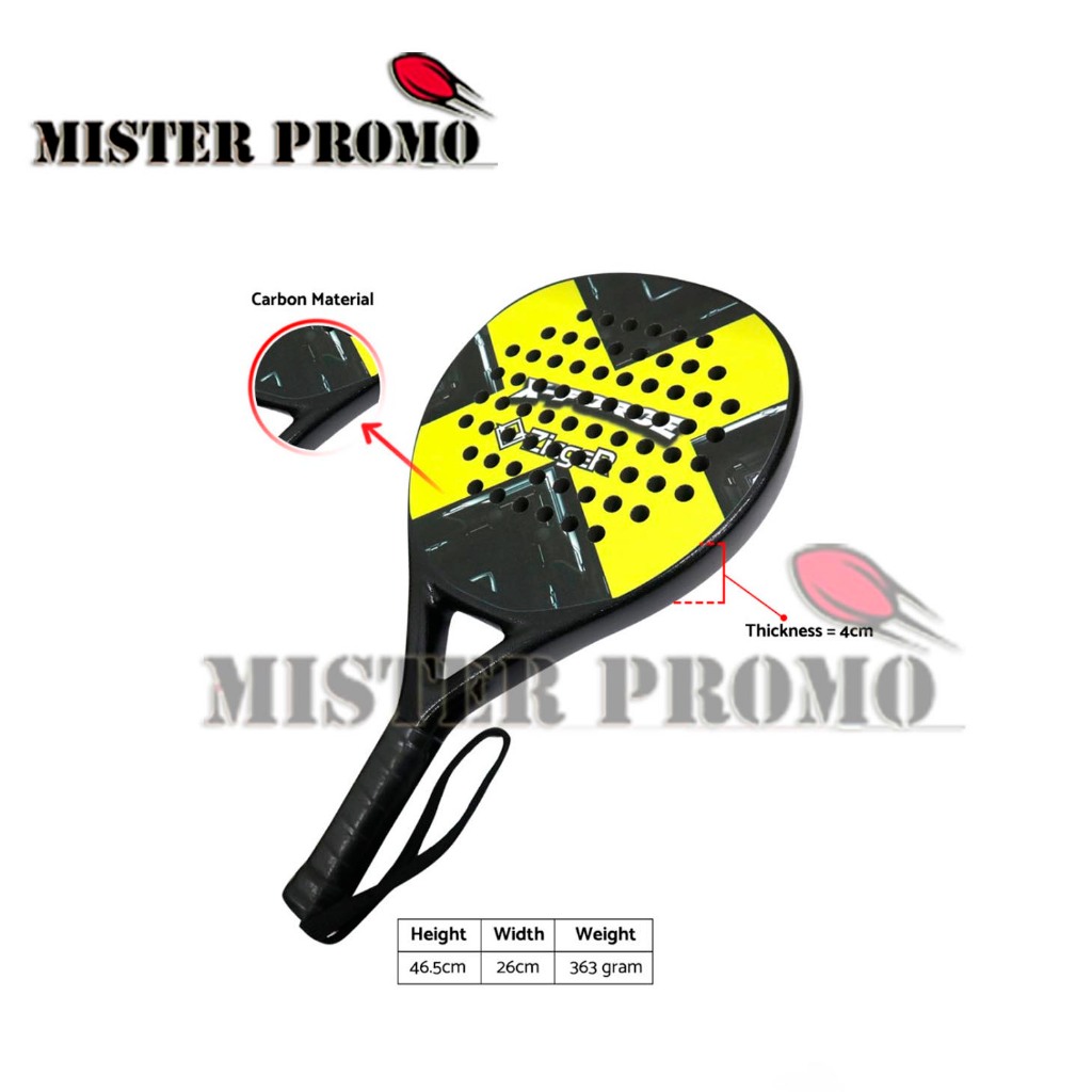 Jual Raket Padel ZIEGER X-Force Carbon Racket Padelball Bola Padel ...