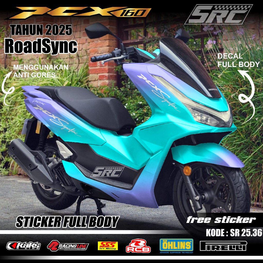 Jual COD Sticker Full Body Honda Pcx 160 2025 Cbs Abs RoadSync Sticker ...
