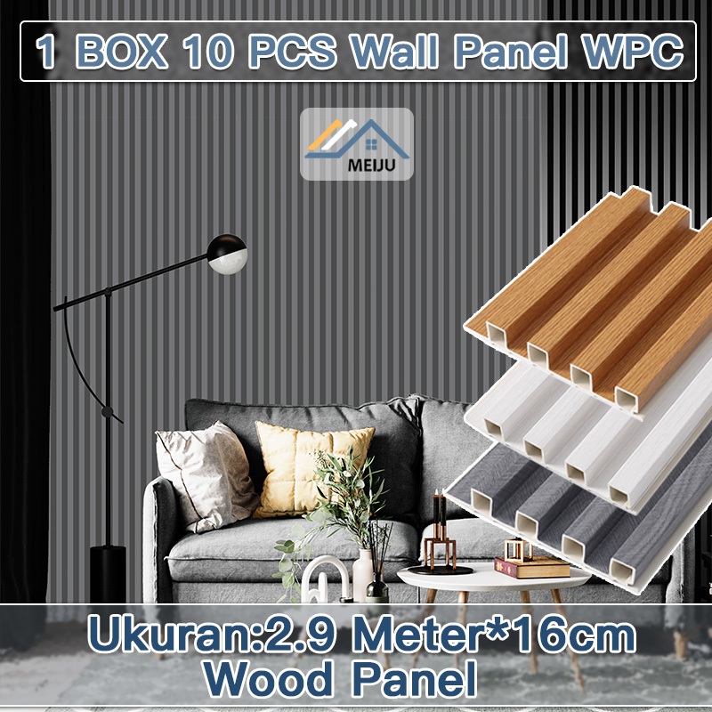 Jual MJ-10PCS Papan Kayu Panel PVC / Panel Dinding PVC / Panel Dinding ...