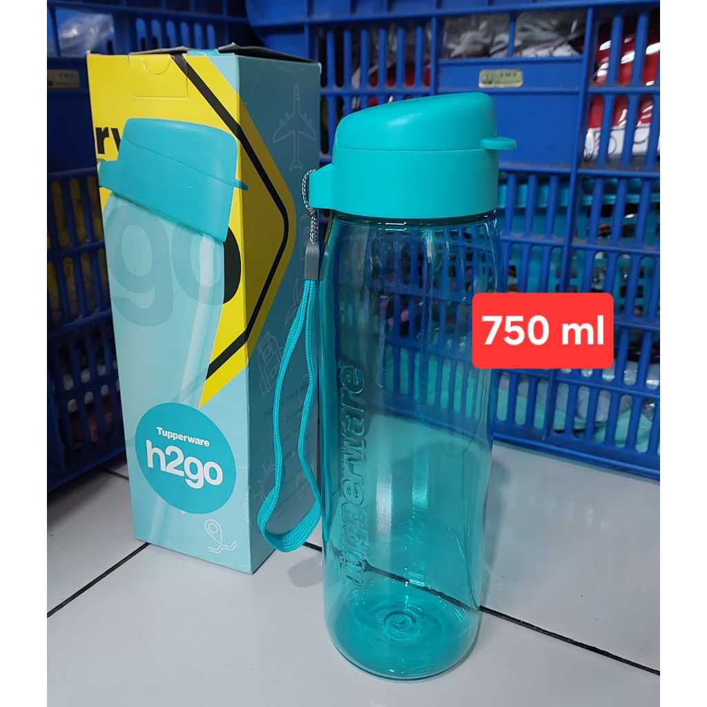 Jual TUPPERWARE Botol Bening H2Go 750ml Blue | Shopee Indonesia