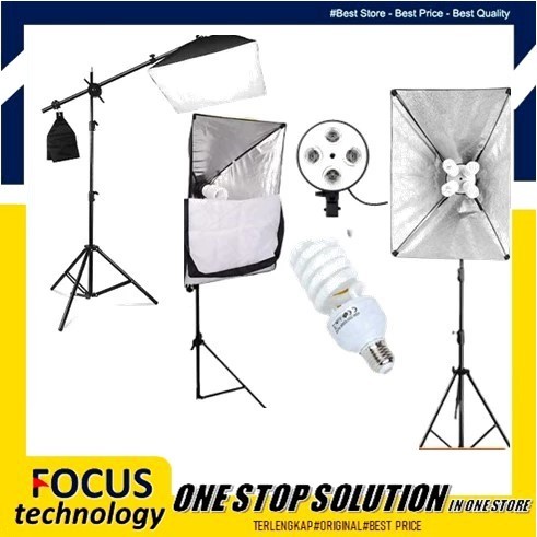 Jual paket softbox 4 in 1 PAKET SET 4 in 1 SOFTBOX E27 50x70cm + Light ...
